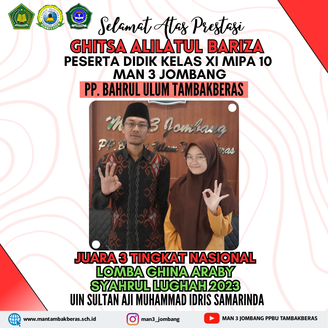 Dua Peserta Didik MAN 3 Jombang Dominasi Pemenang Lomba Ghina Araby ...